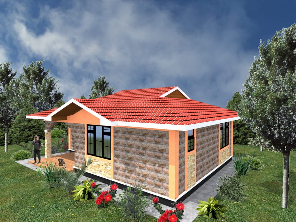 Simple 2 Bedroom House Plan Design | HPD Consult