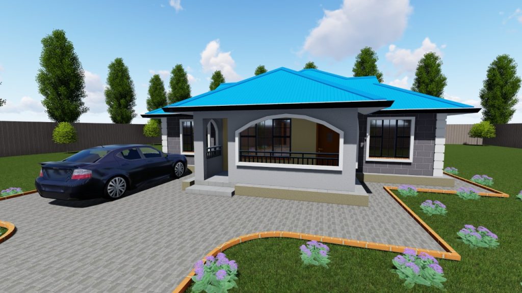 Download Simple 3 Bedrooms House Design (PDF FULL PLAN)